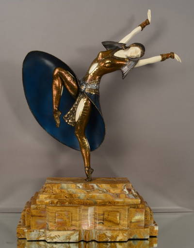 Art Deco Style D.h. Chiparus Bronze & Ivory Statue