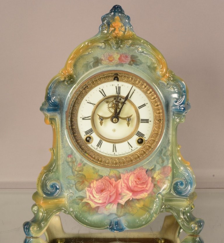 Ansonia "La Rambla" Model Porcelain Mantel Clock - Dec 06, 2014 | Tom ...