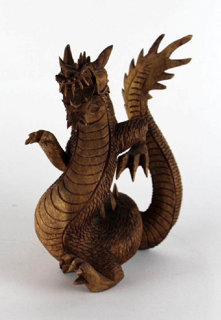 Carved wood Chinese dragon sculpture - Jun 03, 2017 | King Galleries in GA