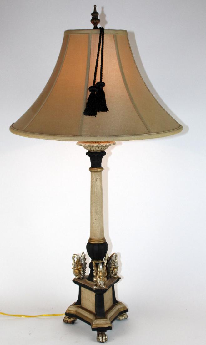 John Richards Table Lamp With Swans