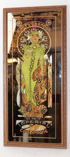 Mucha Designed Moet & Chandon Mirror