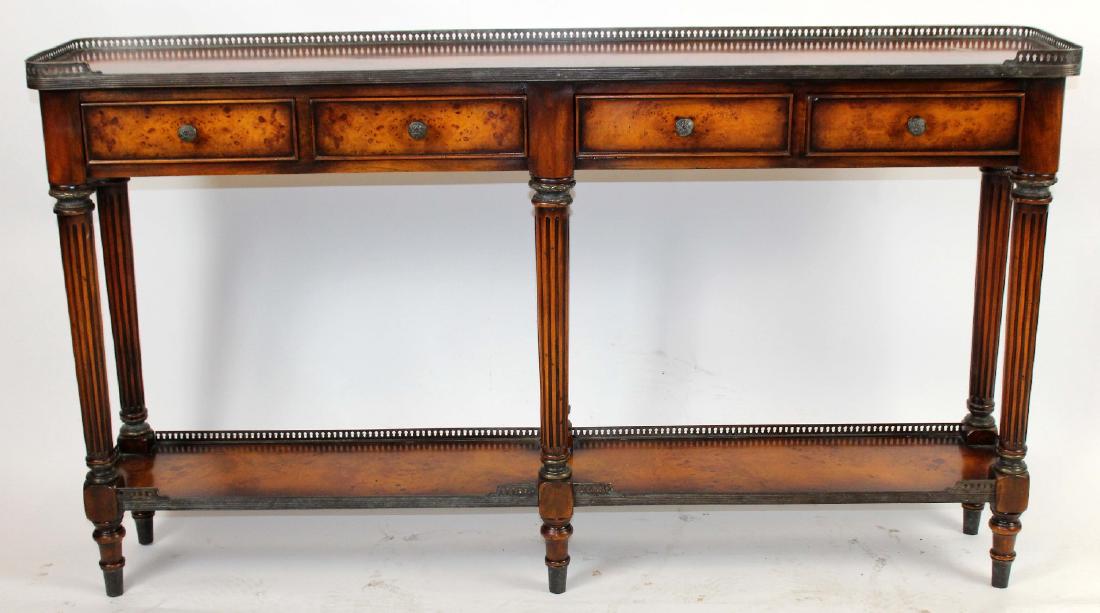 Birds Eye maple tiered console table