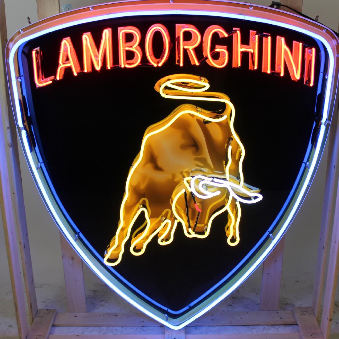 Lamborghini neon advertising sign