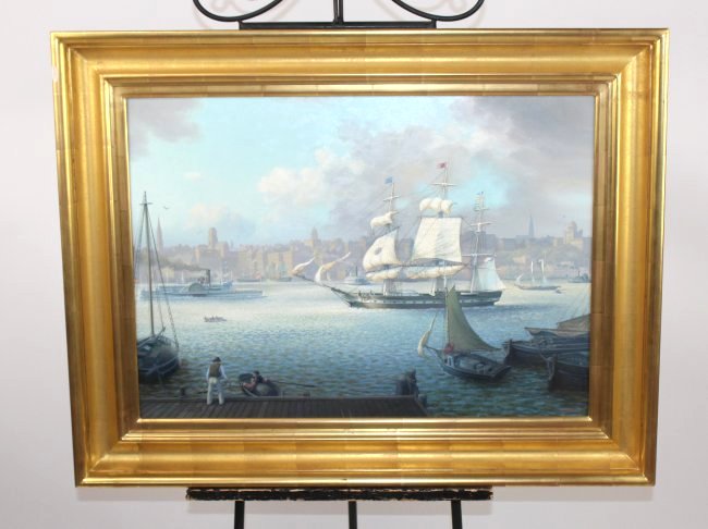 Len Pearce oil on canvas sailing ship