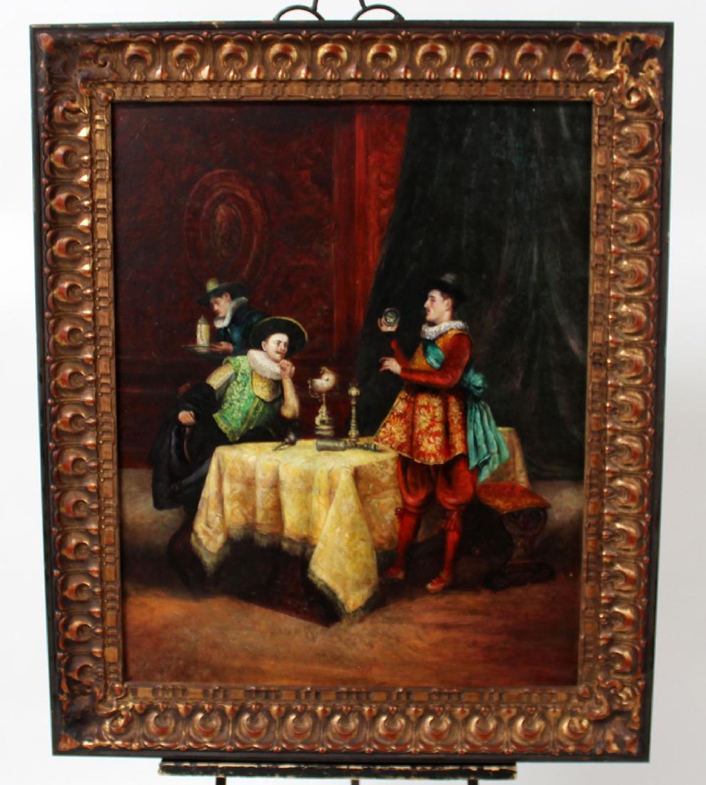 Renaissance scene oil on canvas