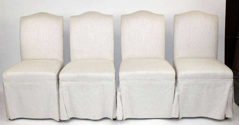 Set Of 4 Upholstered Parson Chairs
