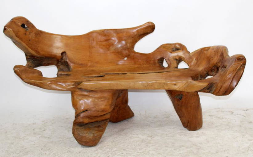 Teak Root Bench