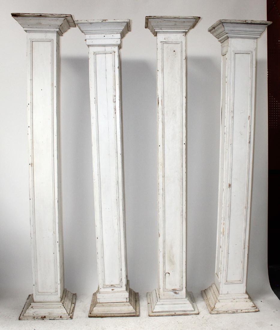 Lot of 4 painted architectural columns