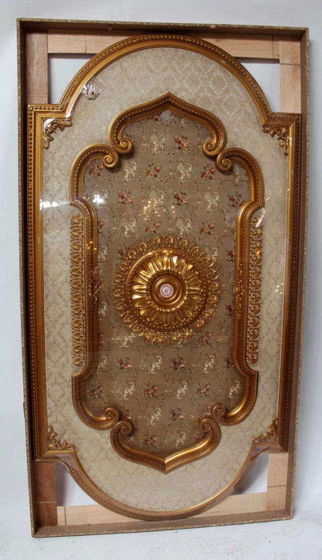 Grand scale rectangular ceiling medallion