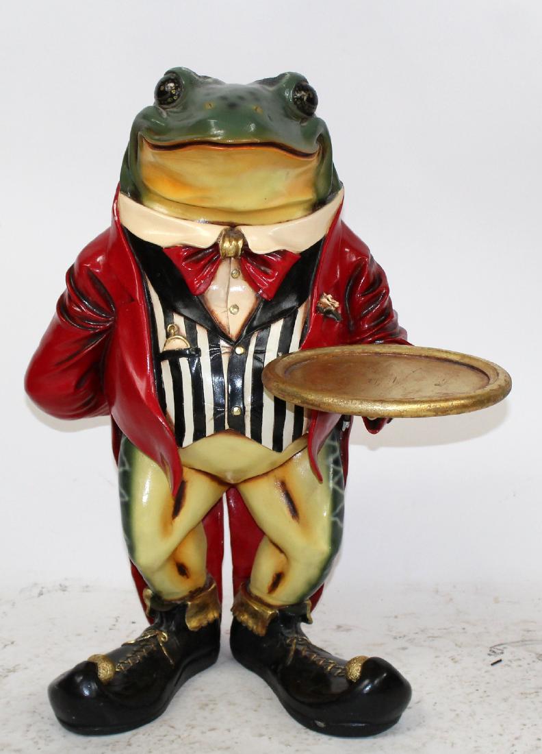 Cast painted frog butler statue - Jun 01, 2019 | King Galleries in GA