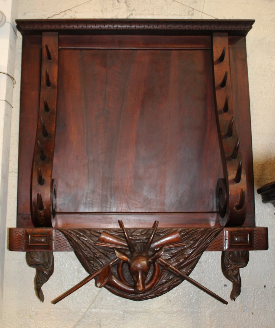French Black Forest gun rack with antelope carving - Aug 17, 2019 ...