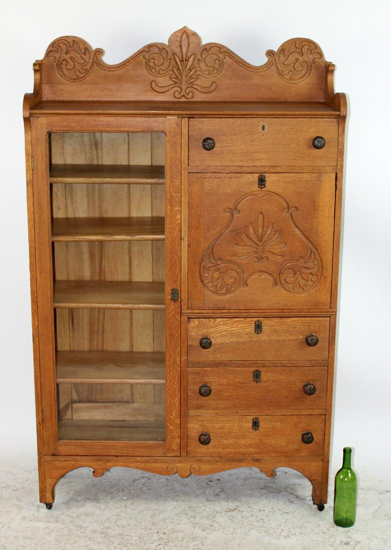 American oak side by side bookcase secretary - Jan 01, 2020 | King ...