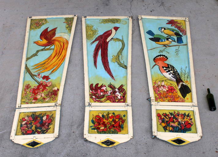 Lot Of 3 French Carousel Panels