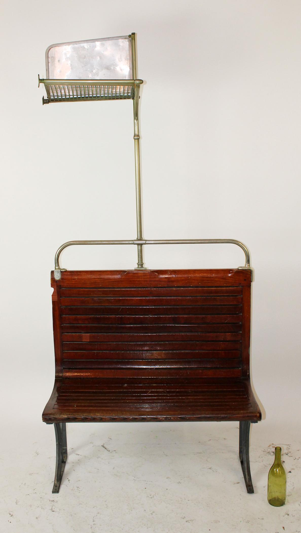 Antique Paris Metro Train Bench