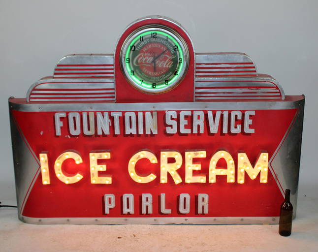 Phelps Marquee Custom Coca Cola Ice Cream Parlor Sign