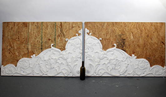 Pair Of Plaster Architectural Pediments