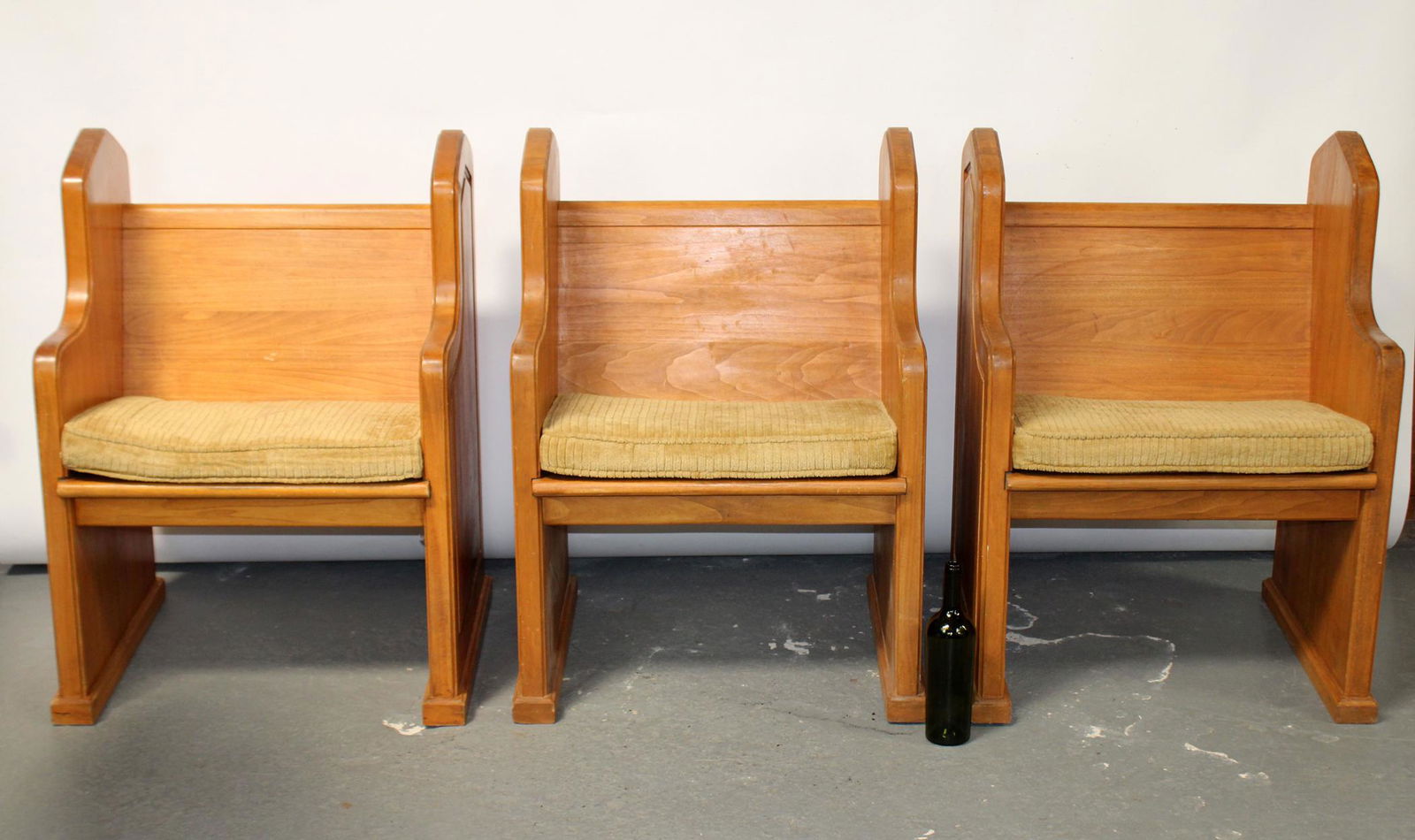 Set Of 3 Oak Church Pew Benches