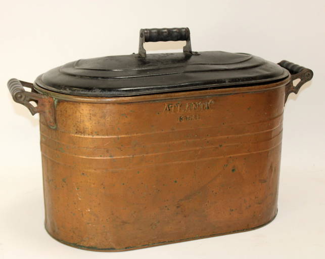 Antique American Atlantic Copper Wash Tub
