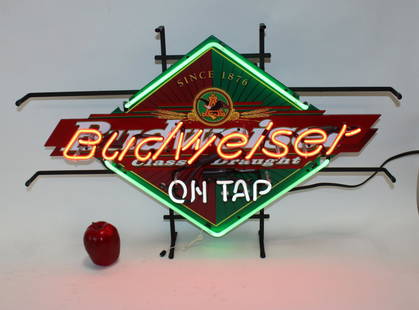 2 Budweiser Neon Signs