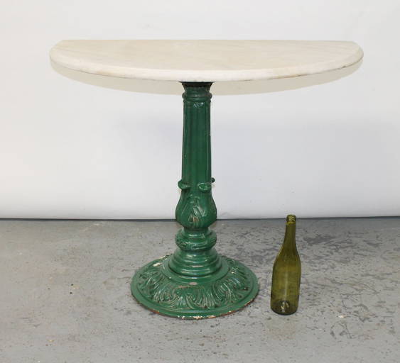 Antique American Painted Cast Iron Table Base Console