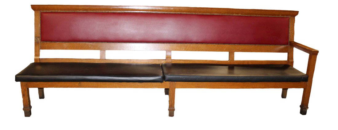 Antique Oak Train Bench