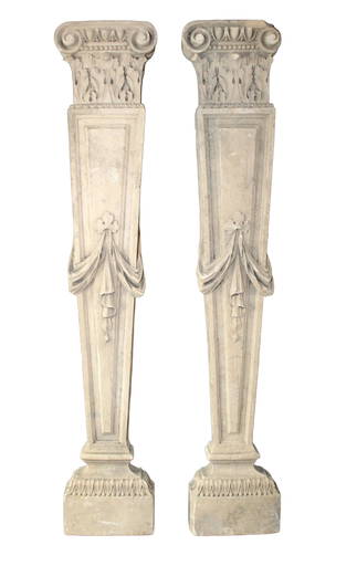 Pair of French cast plaster classical pilasters (#0498) on Jan 07, 2023 ...