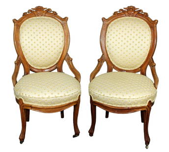 American Victorian Balloon Back Parlor Chair