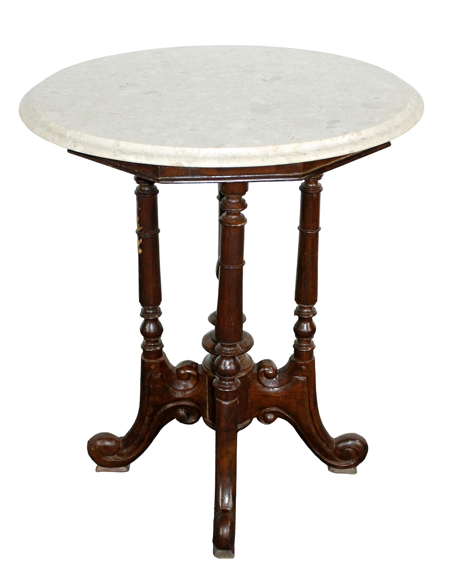 American Victorian style marble top side table - Mar 18, 2023 | King ...