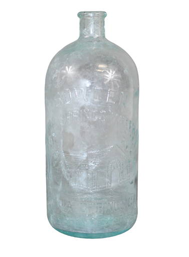 Vintage Bowden Lithia Springs Glass Water Bottle