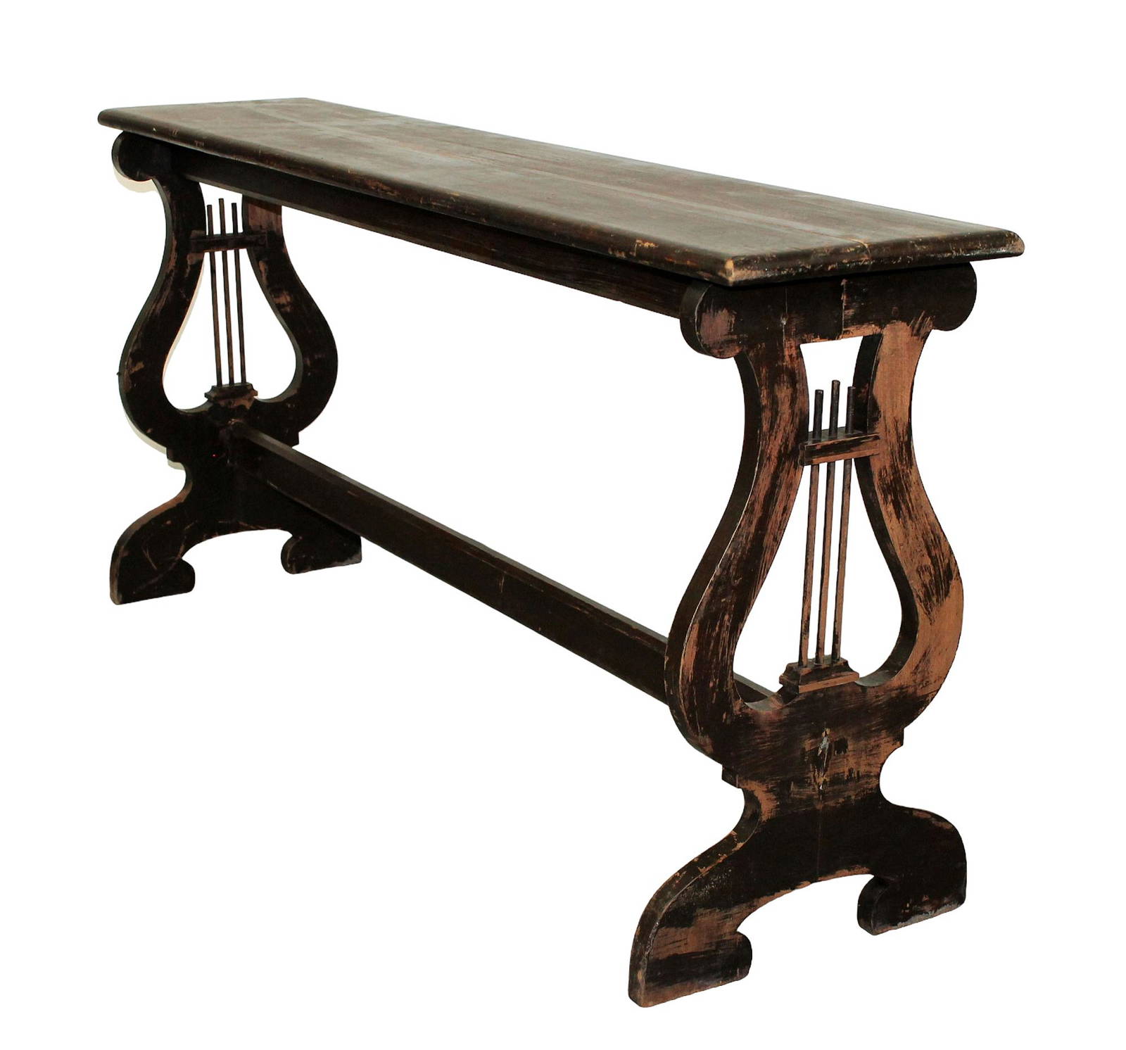 French Harp Side Low Console Table Auction