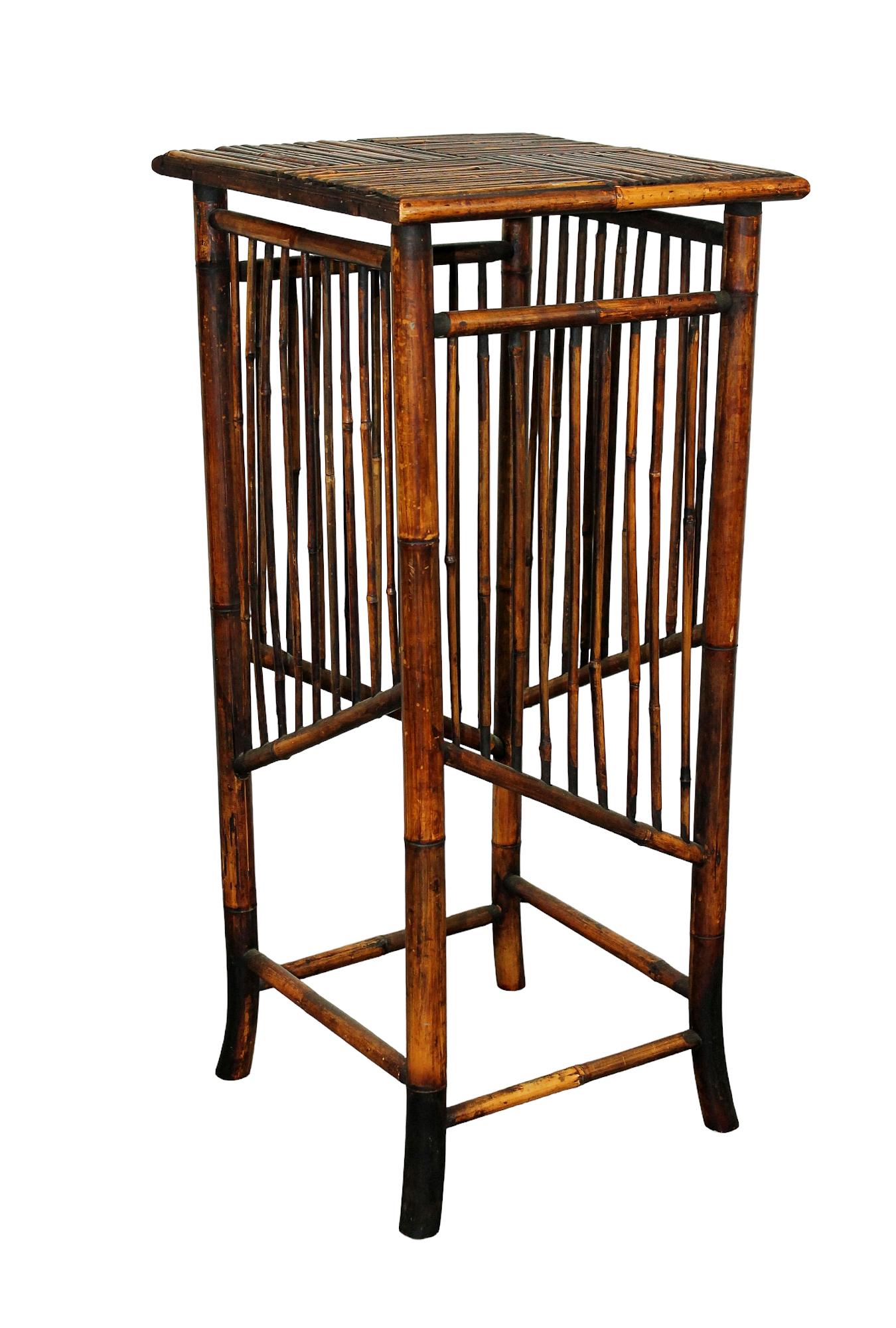 Bamboo Pedestalplant Stand Auction