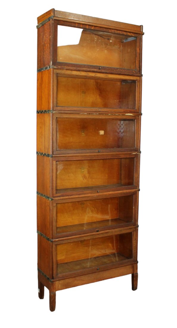 Macey 911 6-section Oak Stacking Barrister Bookcase Auction