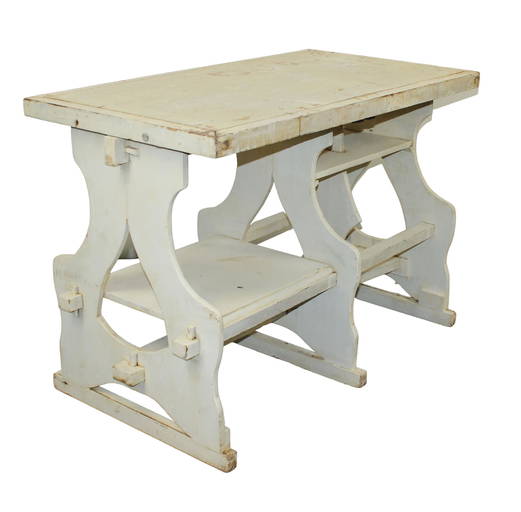 French Painted Shop Work Table