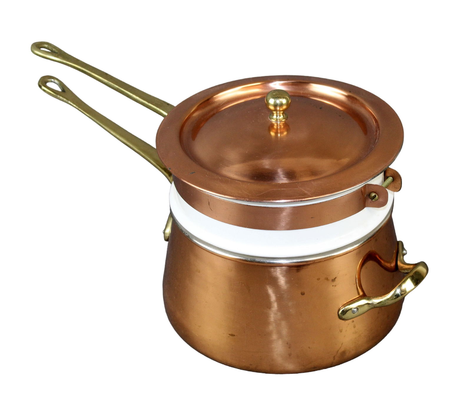 Copper Double Boiler With Lid Auction