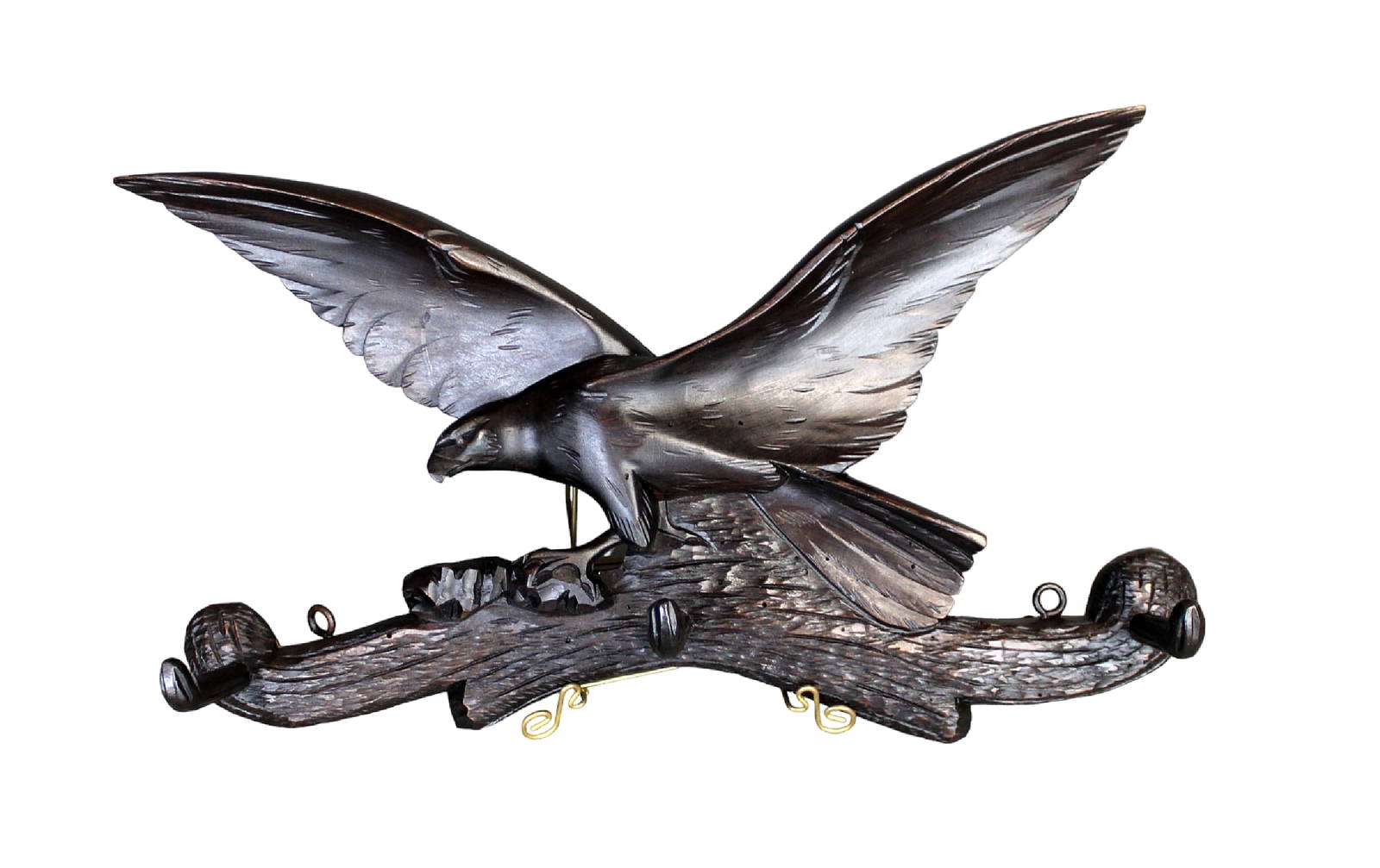French Carved Wall Mount Coat Rack With Eagle Auction