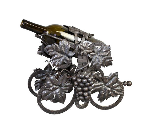 French Wrought Iron Mechanical Wine Pourer With Grape Vines