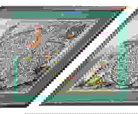 Framed Map Of Paris Auction