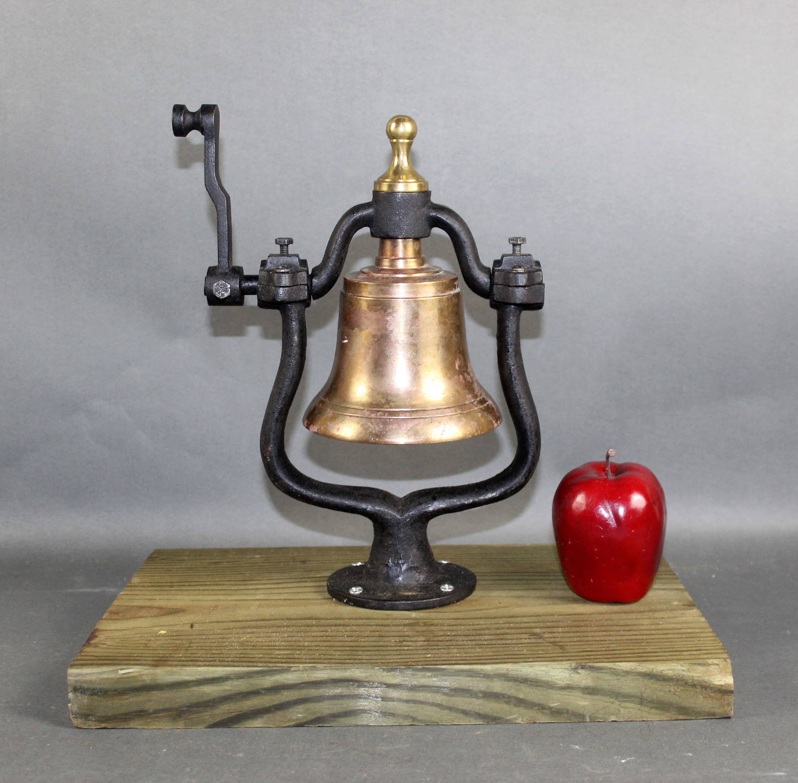 Trolley Bell In Bronze With Iron Yoke Complex Auction