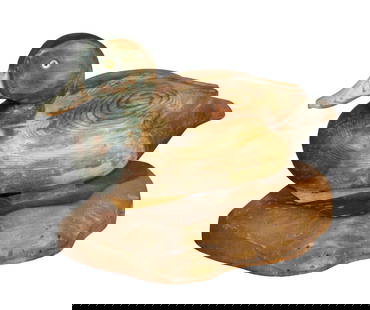 A Signed R.d. Lewis Duck Decoy