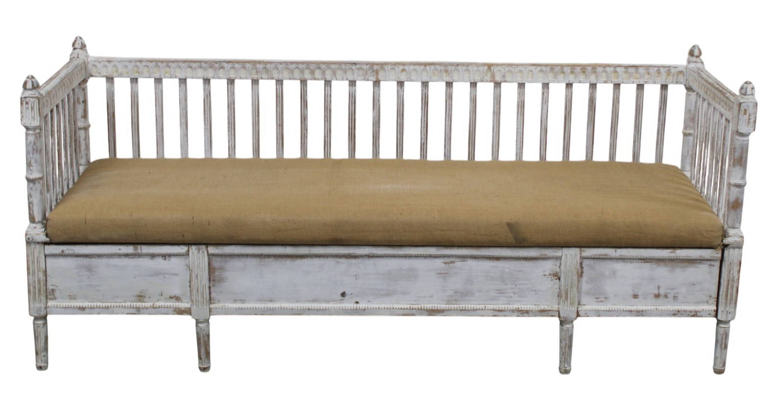 Swedish Gustavian Spindle Back Bench In Pine With Scraped Finish Auction
