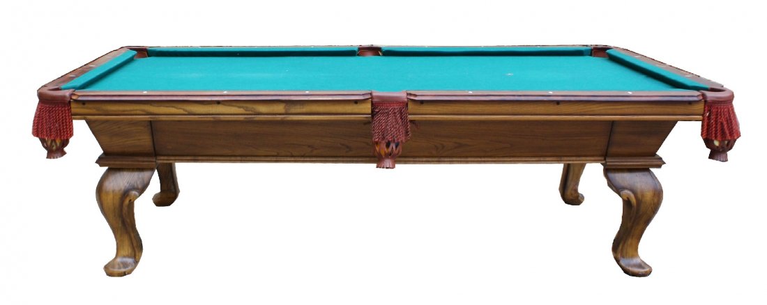 Peter Vitalie 8' slate top pool table in oak case - Mar 24, 2013 | King ...