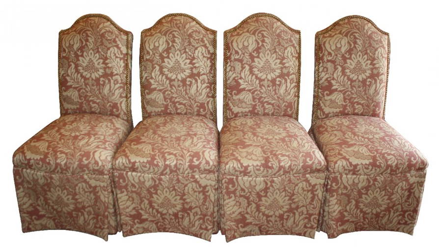 Set Of 4 Upholstered Parsons Chairs