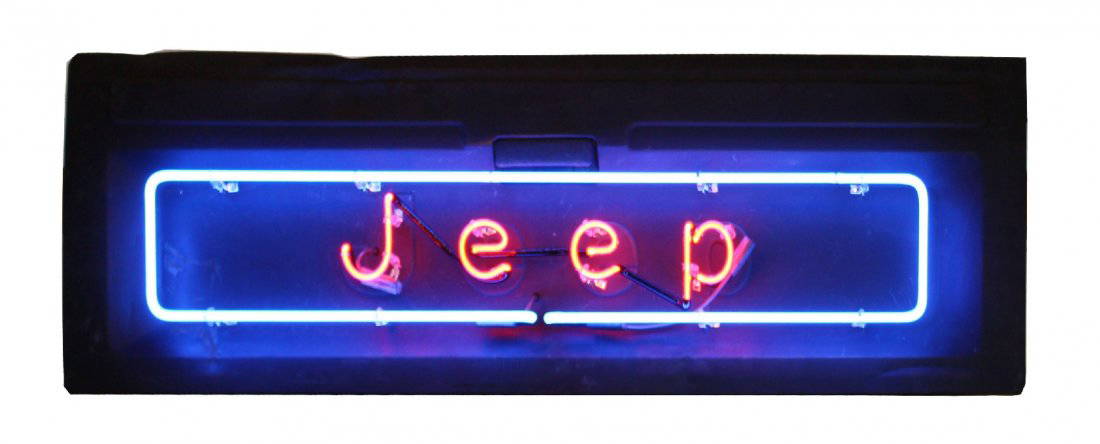 Vintage Jeep Tailgate Neon Sign