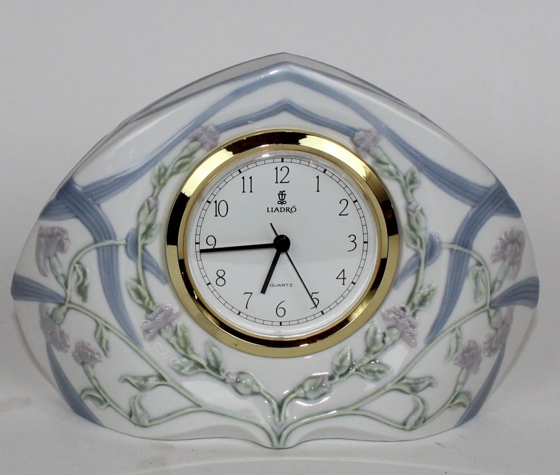 Lladro porcelain clock