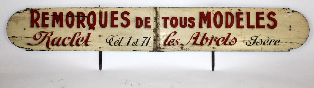 Vintage French Folding Advertising Sign