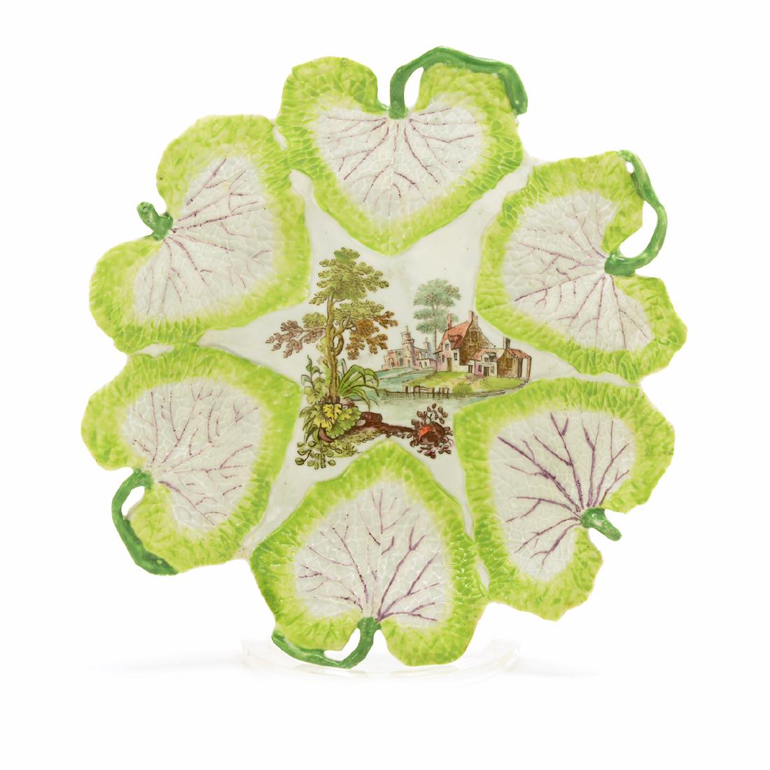 Longton Hall Porcelain Leaf Dish