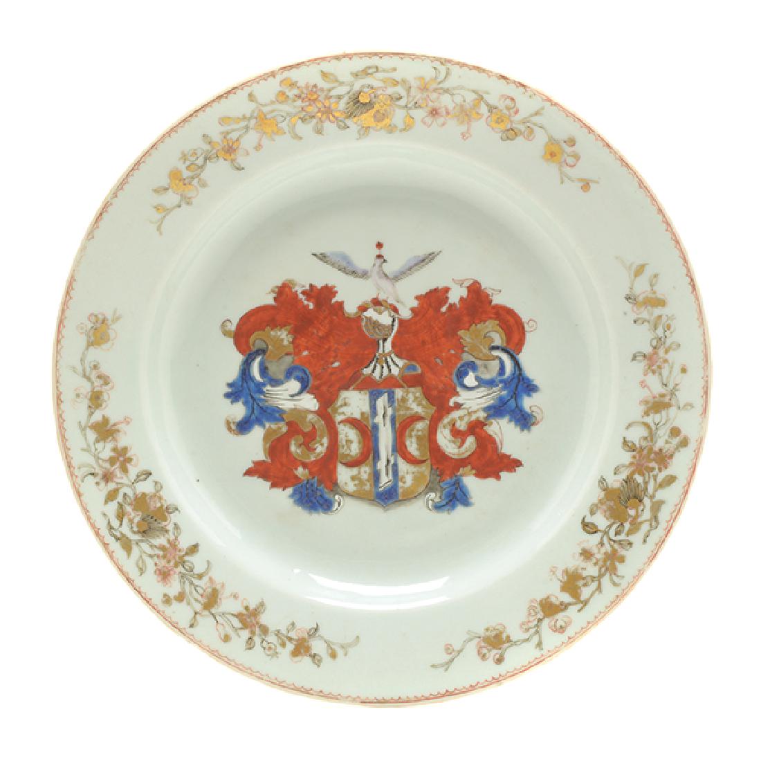 Chinese Export Dutch Market Armorial Plate, Circa 1735