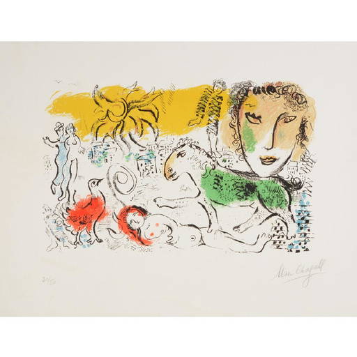 Marc Chagall "the Green Horse" Lithograph