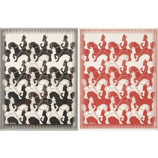 Escher "division Of The Planes" 6 Woodcuts