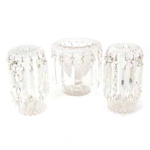 American Cut Glass Three Piece Table Garniture